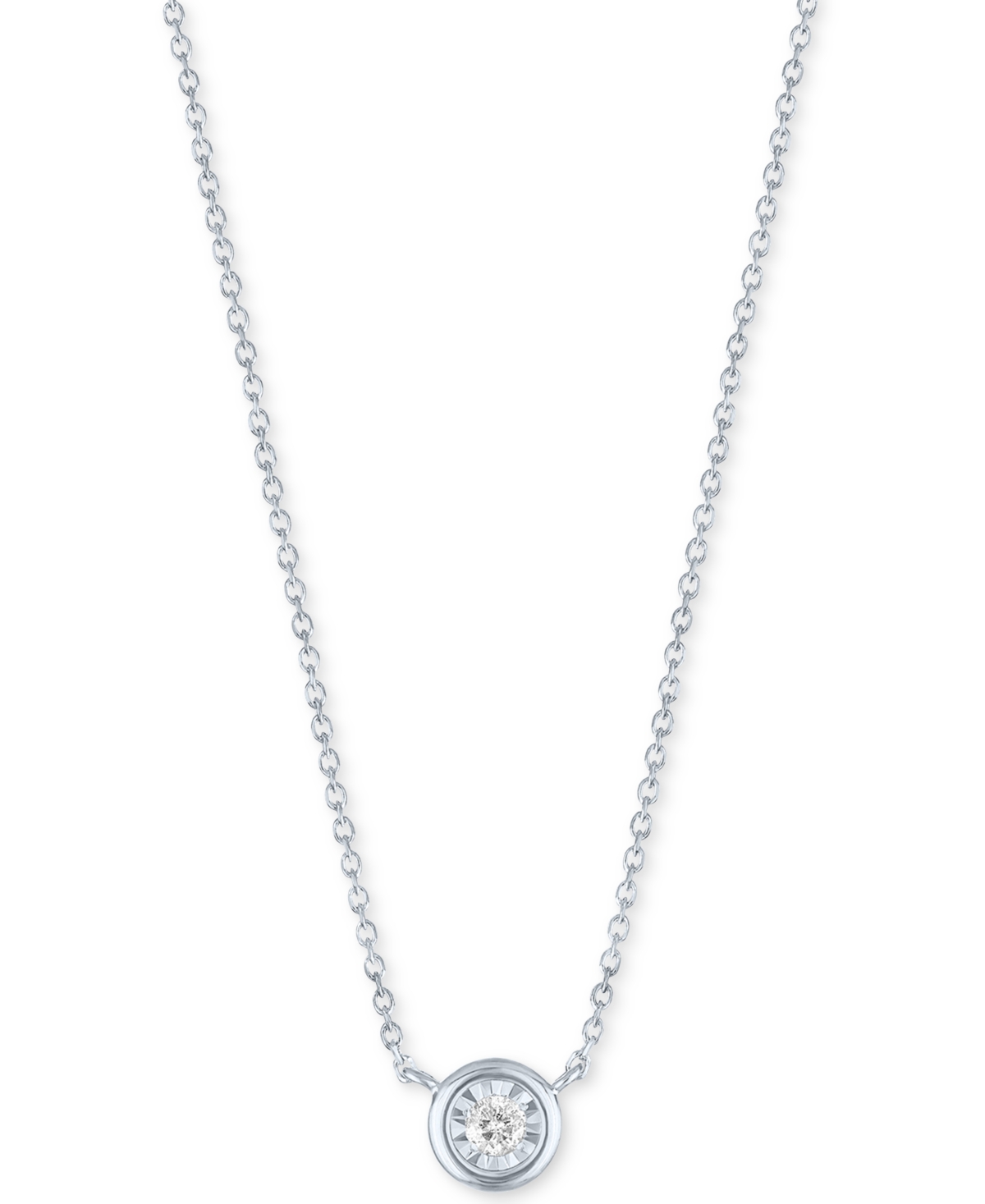 Click here for Diamond Bezel 18 Pendant Necklace (1/20 ct. t.w.)... prices