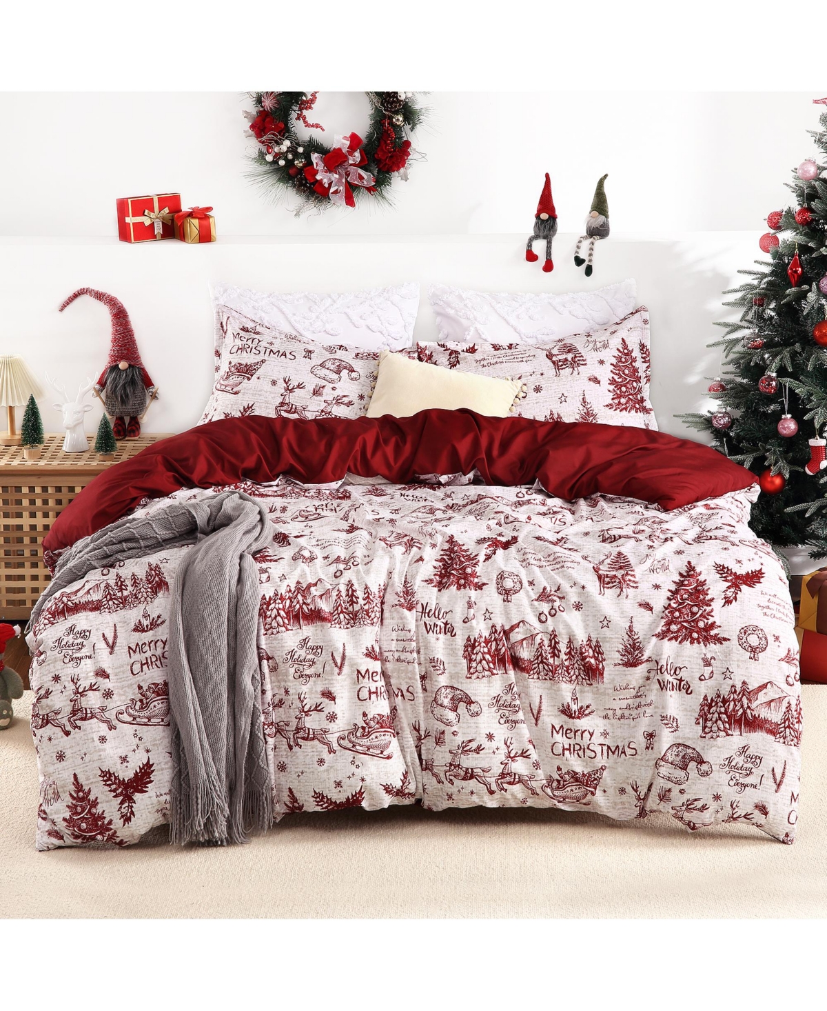 Click here for gaomon 3 Pieces Christmas Holiday Bedding Duvet Co... prices