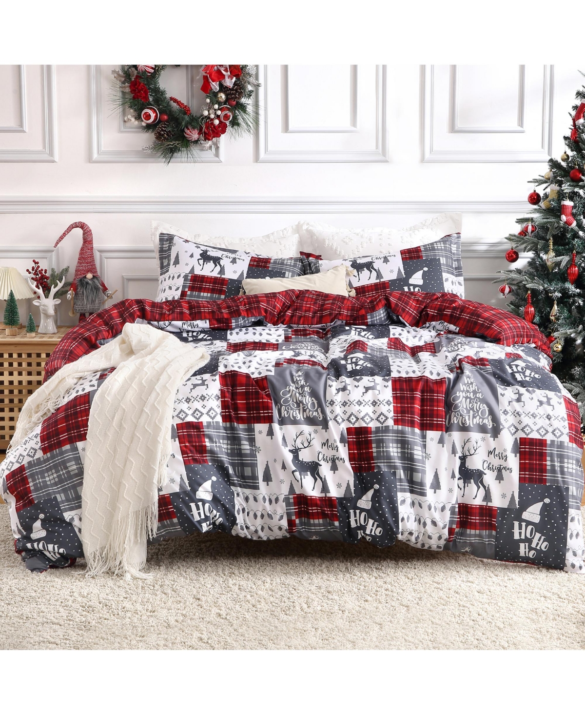 Click here for gaomon 3 Pieces Christmas Holiday Bedding Duvet Co... prices