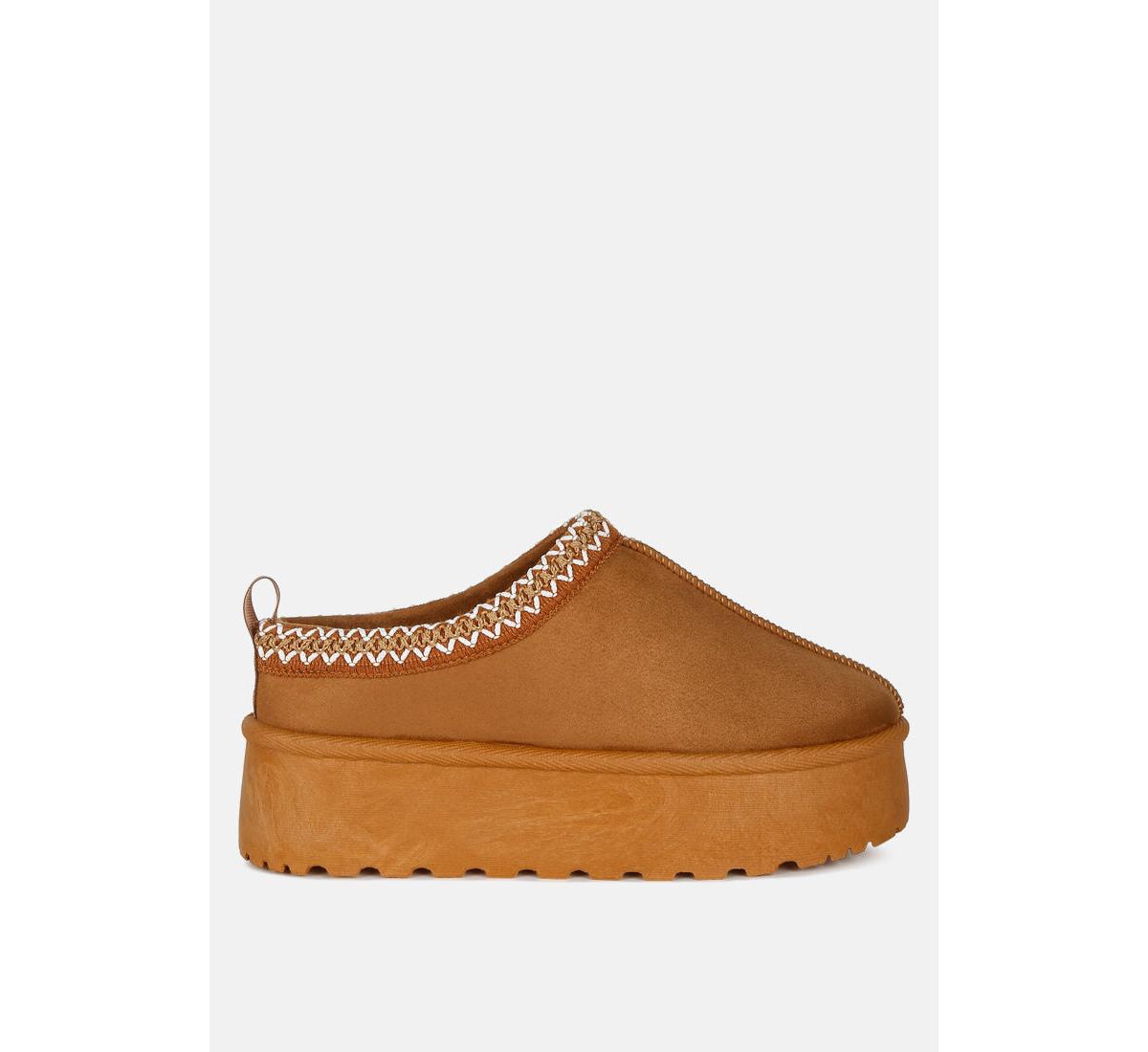 Click here for Jesters Embroidered Platform Classic Slip-On - Tan prices