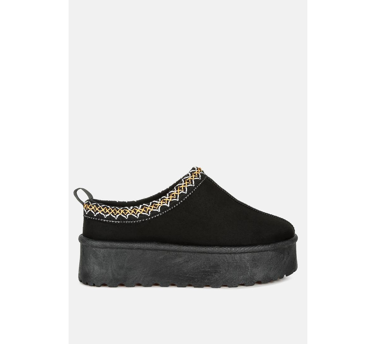 Click here for Jesters Embroidered Platform Classic Slip-On - Bla... prices