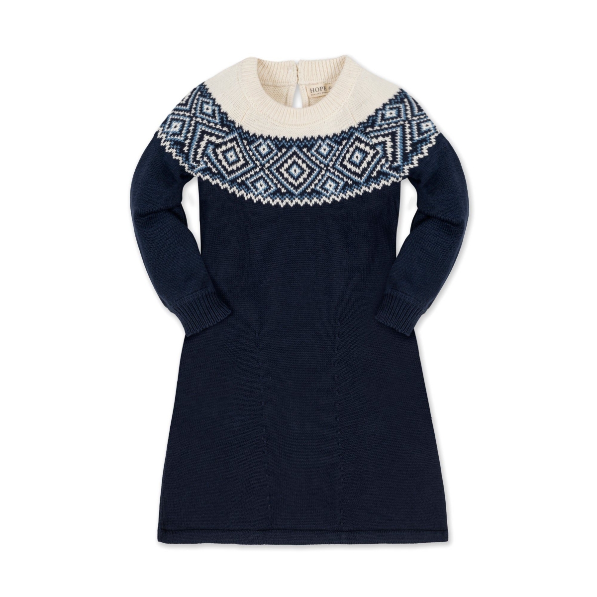 Click here for Hope & Henry Toddler Girls Organic Fair Isle Ragla... prices