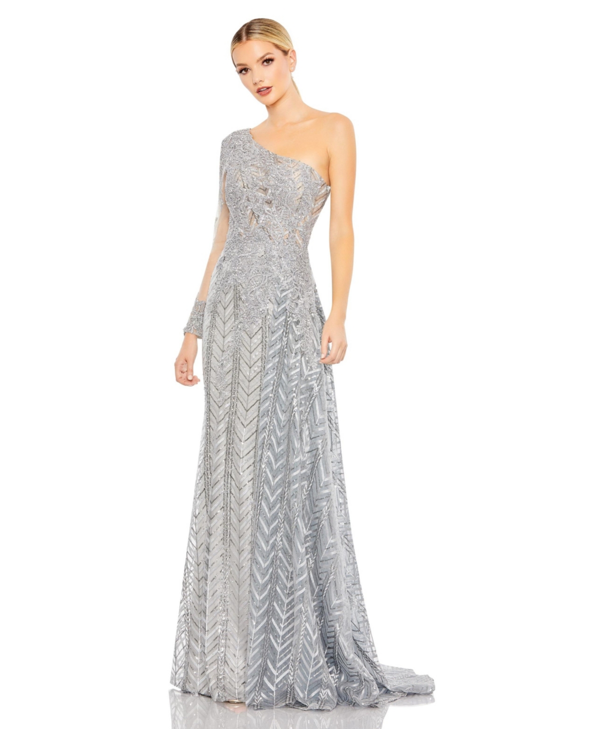 Click here for Mac Duggal Womens Embellished One Shoulder A Line... prices