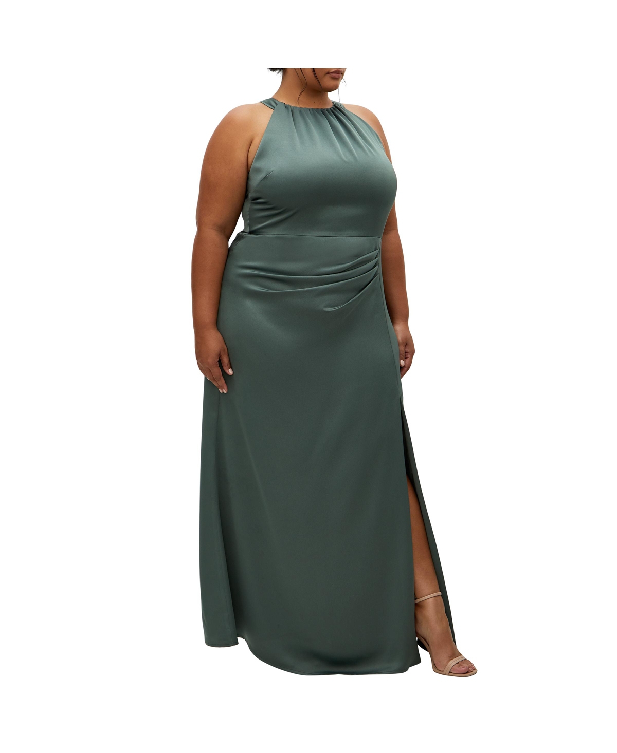 Click here for City Chic Womens Celina Halter Maxi Dress - Sage prices