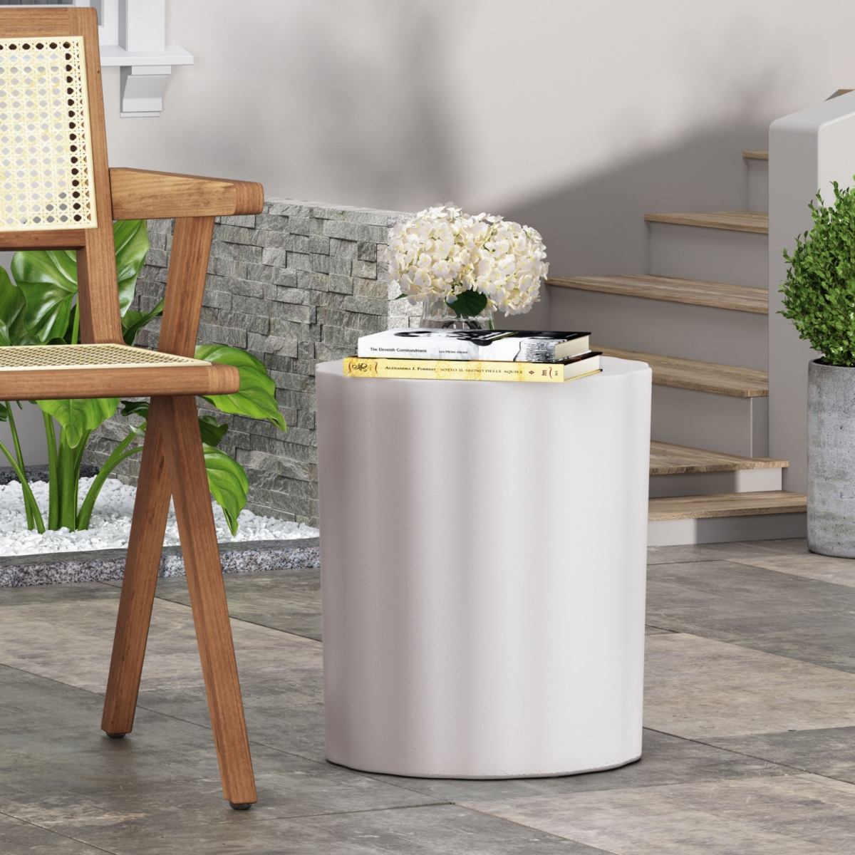 Click here for Streamdale Versatile Concrete End Table Indoor/Out... prices