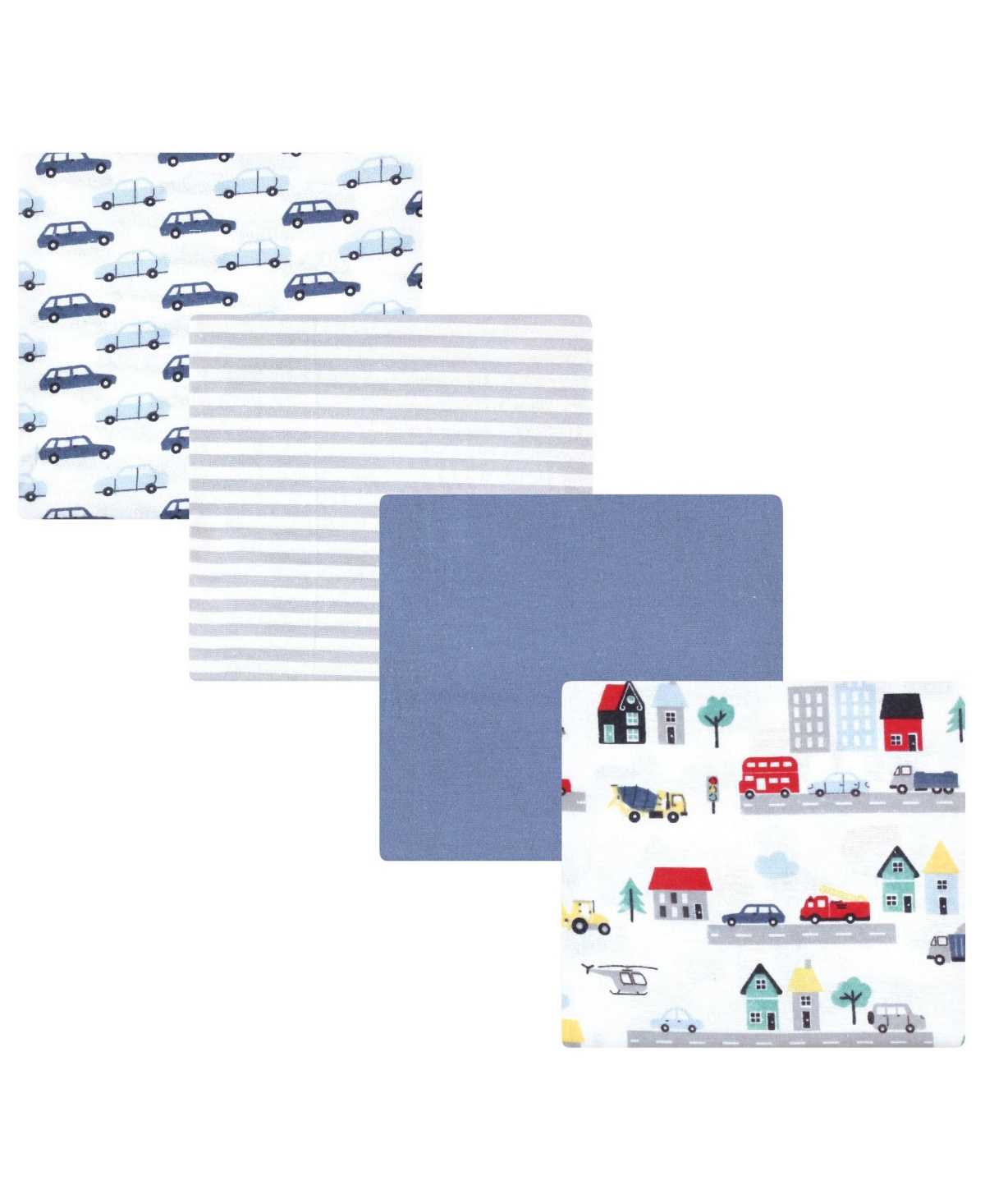 Click here for Hudson Baby Boys Soft 4 Piece Cotton-Poly Flannel... prices