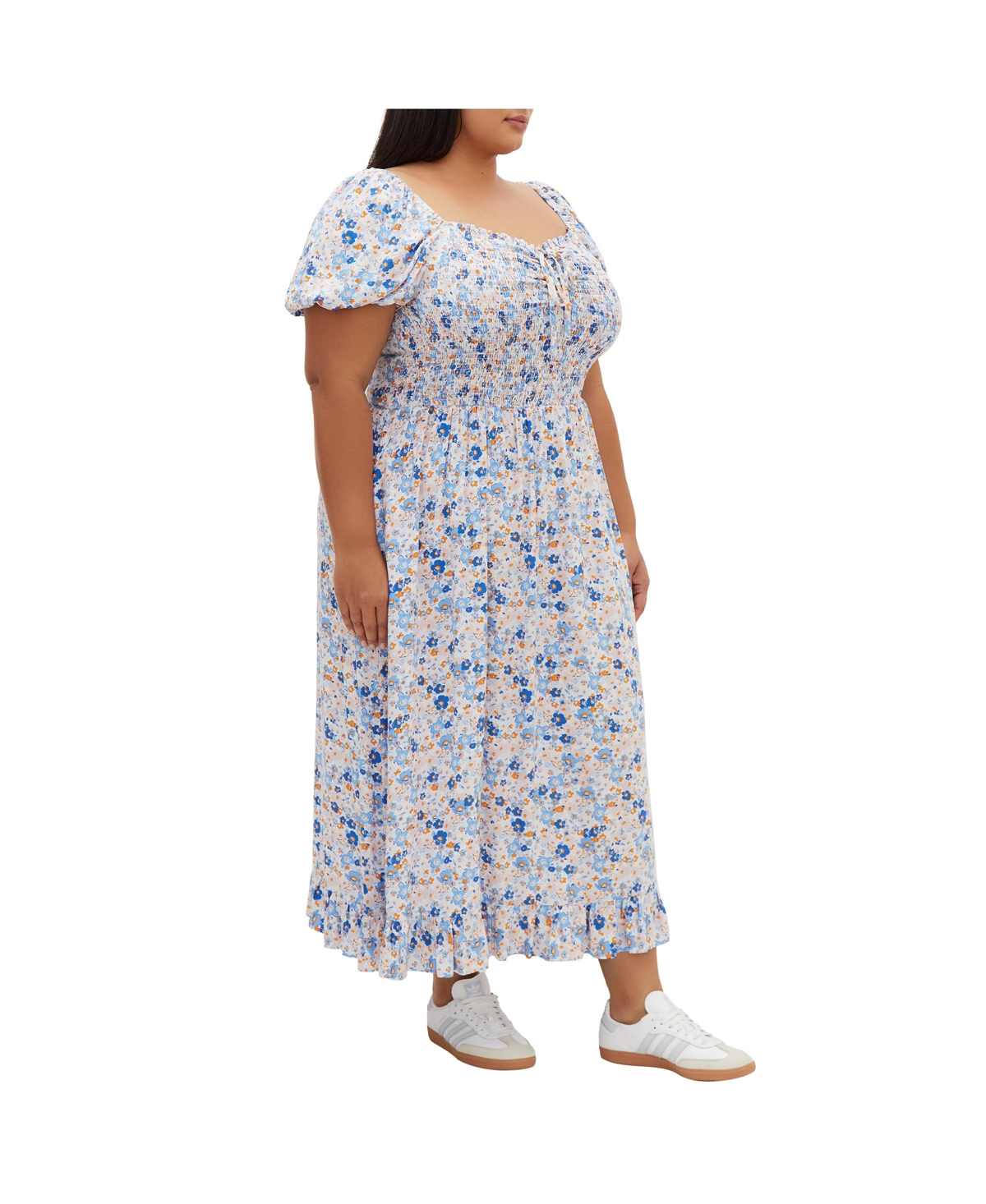 Click here for City Chic Plus Size Emie Print Midi Dress - Bluebe... prices