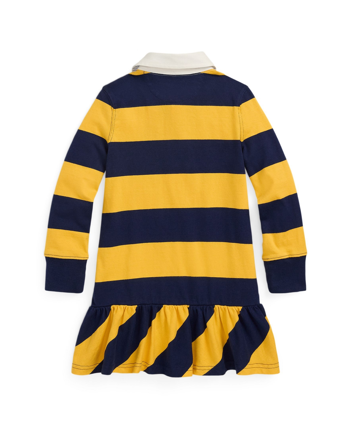 Polo Ralph Lauren Babies' Toddler And Little Girls Striped Cotton Jersey Rugby Dress In Gold ...