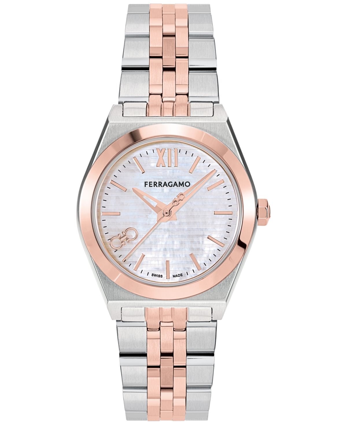 Click here for Ferragamo Womens Swiss Two-Tone Stainless Steel Br... prices
