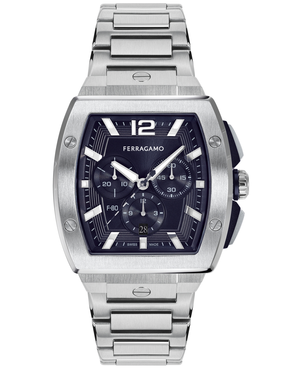 Click here for Salvatore Mens Swiss Chronograph F-80 Tonneau Stai... prices