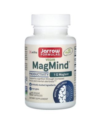 Jarrow Formulas Nutrition MagMind Productivity - 60 Veggie Capsules ...