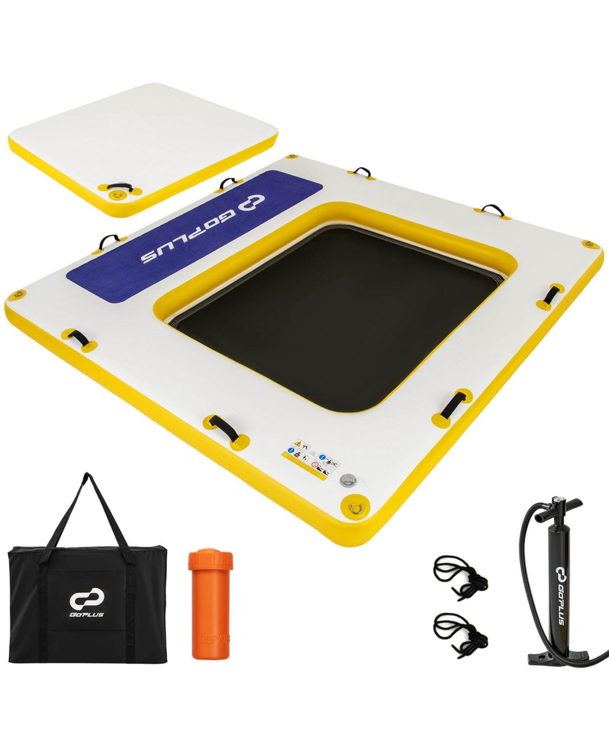 Click here for 8 ft x 8 ft Inflatable Floating Dock with Mesh Swi... prices