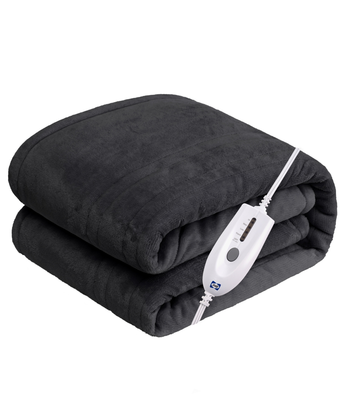 Click here for Sealy Heated Flannel Throw  50 x 60 - Charcoal prices