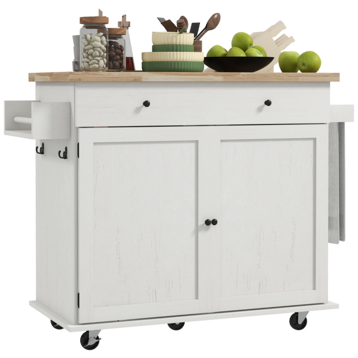 Click here for Kitchen Island with Storage  Farmhouse Rolling Kit... prices