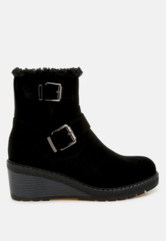 London Rag Womens Big horn Faux Fur Harness Boots - Macy's