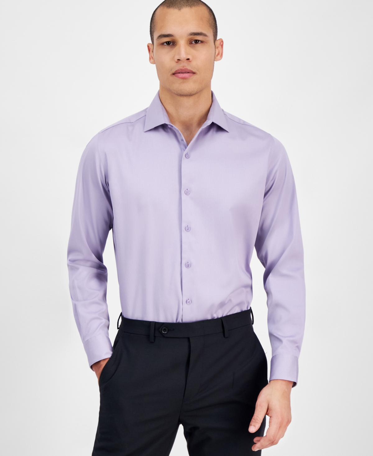Click here for Bar Iii Mens Spread-Collar Sateen Dress Shirt  Cre... prices