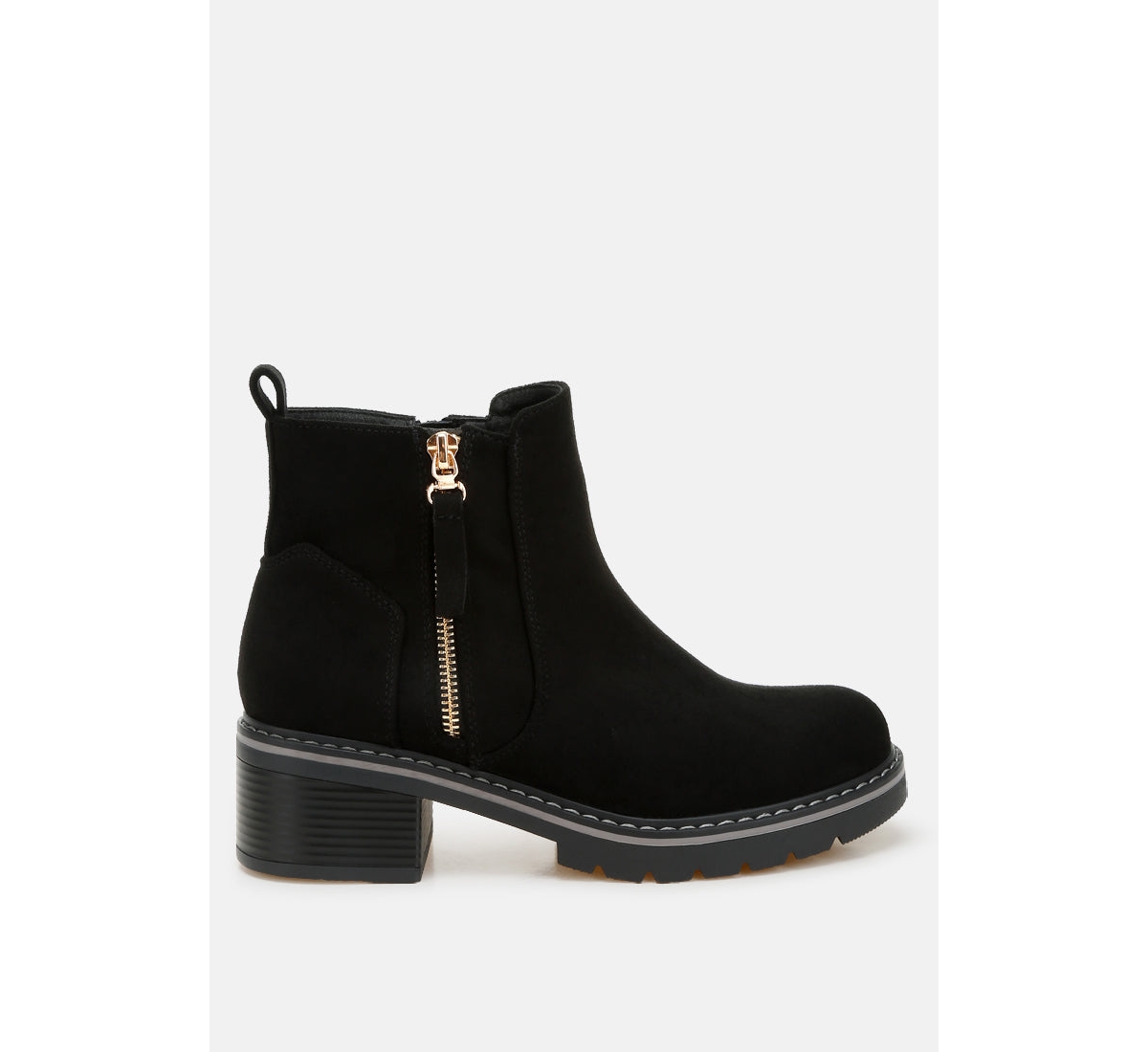 Click here for Tigris Microfiber Zipper Boots Women - Black prices