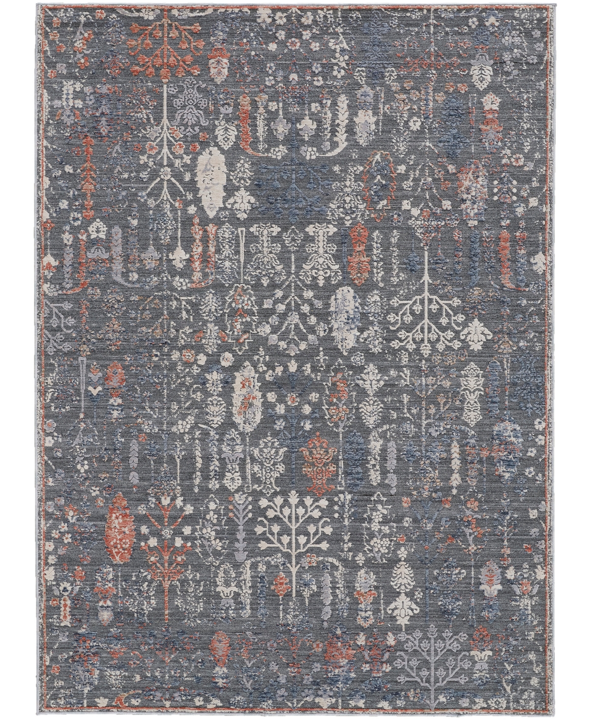 Click here for Feizy Thackery 39D1F 5x610 Area Rug - Gray/Ivory prices