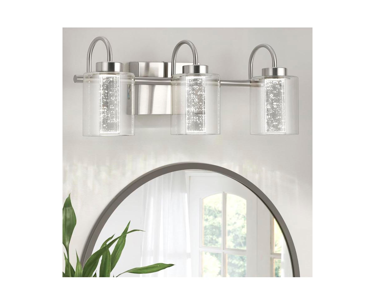Click here for gaomon 3 Light Brushed Nickel Bathroom Light Fixtu... prices