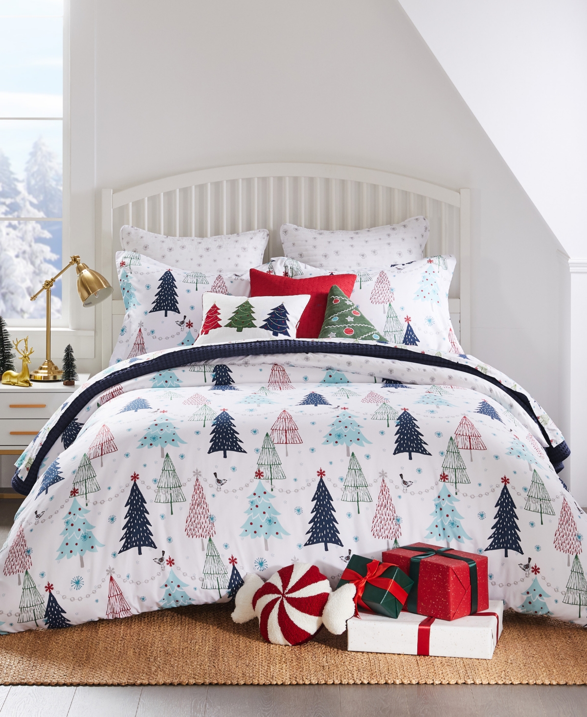Click here for Levtex Merry Bright White Pine Reversible 2-Pc. Co... prices