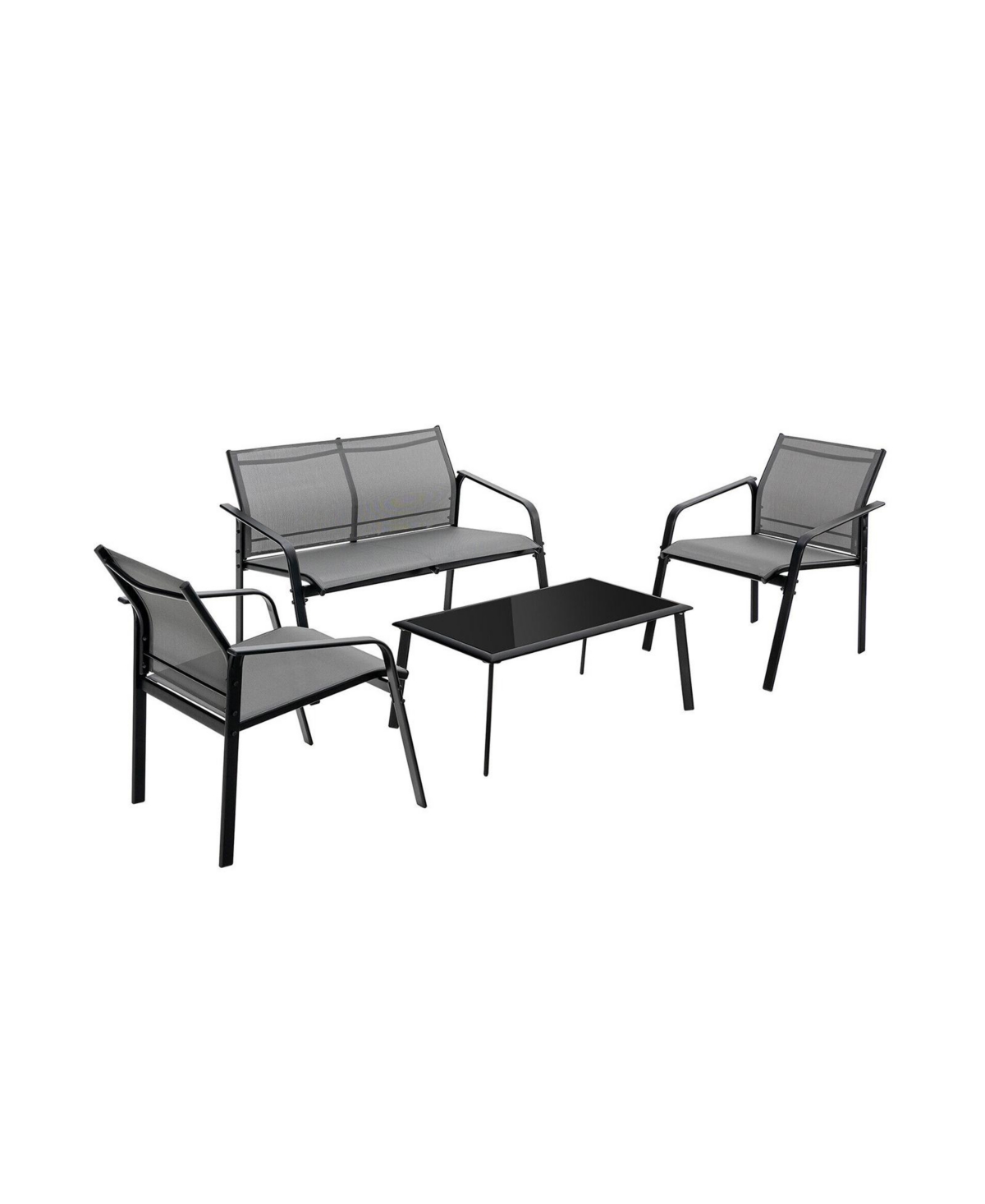 Click here for Sugift 4 Pieces Patio Furniture Set with Armrest L... prices