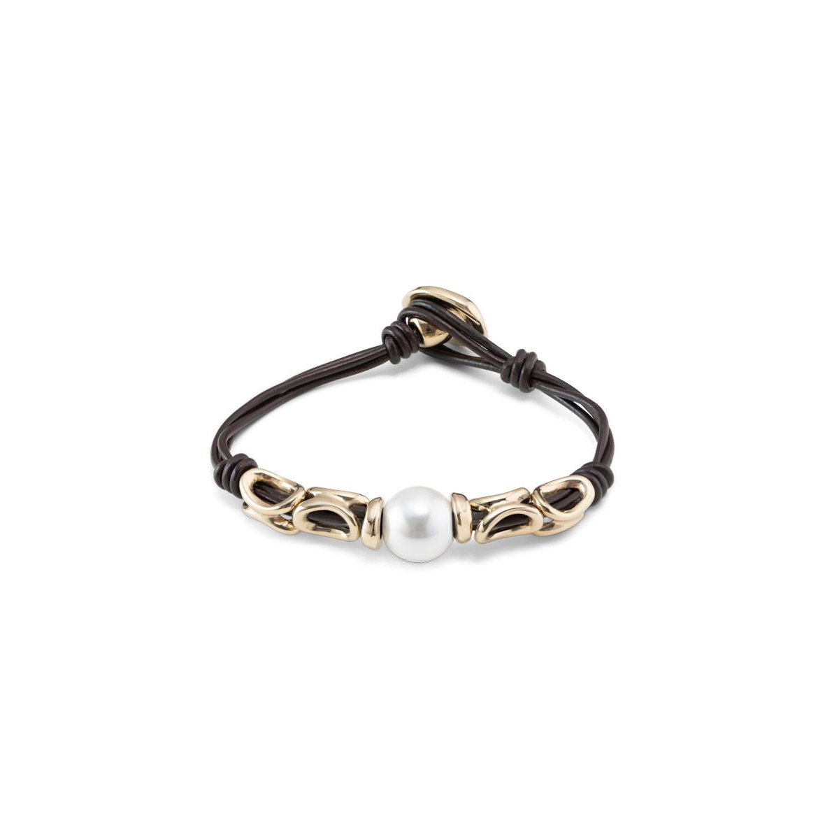 Click here for UNOde50 Golden Links 4 Leather straps Bracelet - S... prices