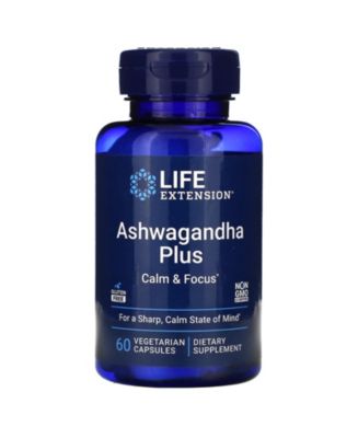 Life Extension Ashwagandha Plus - 60 Vegetarian Capsules - Macy's