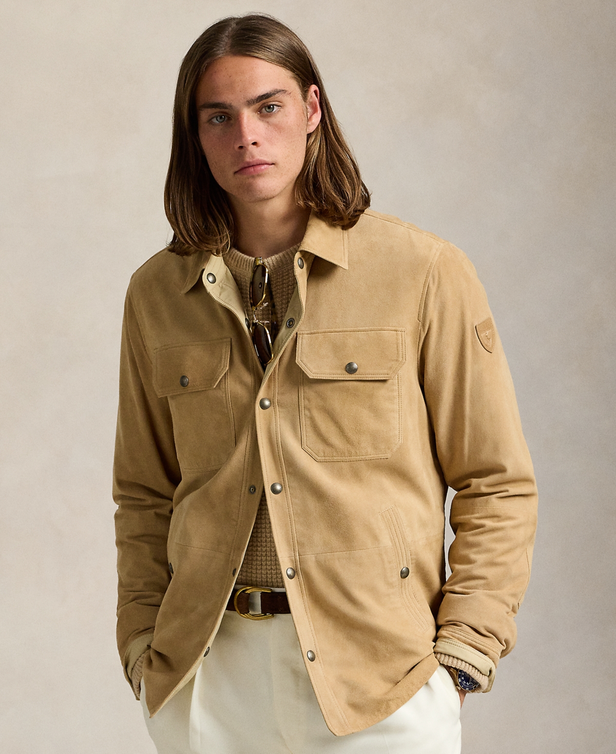 Click here for Polo Ralph Lauren Mens Reversible Suede-Taffeta Sh... prices