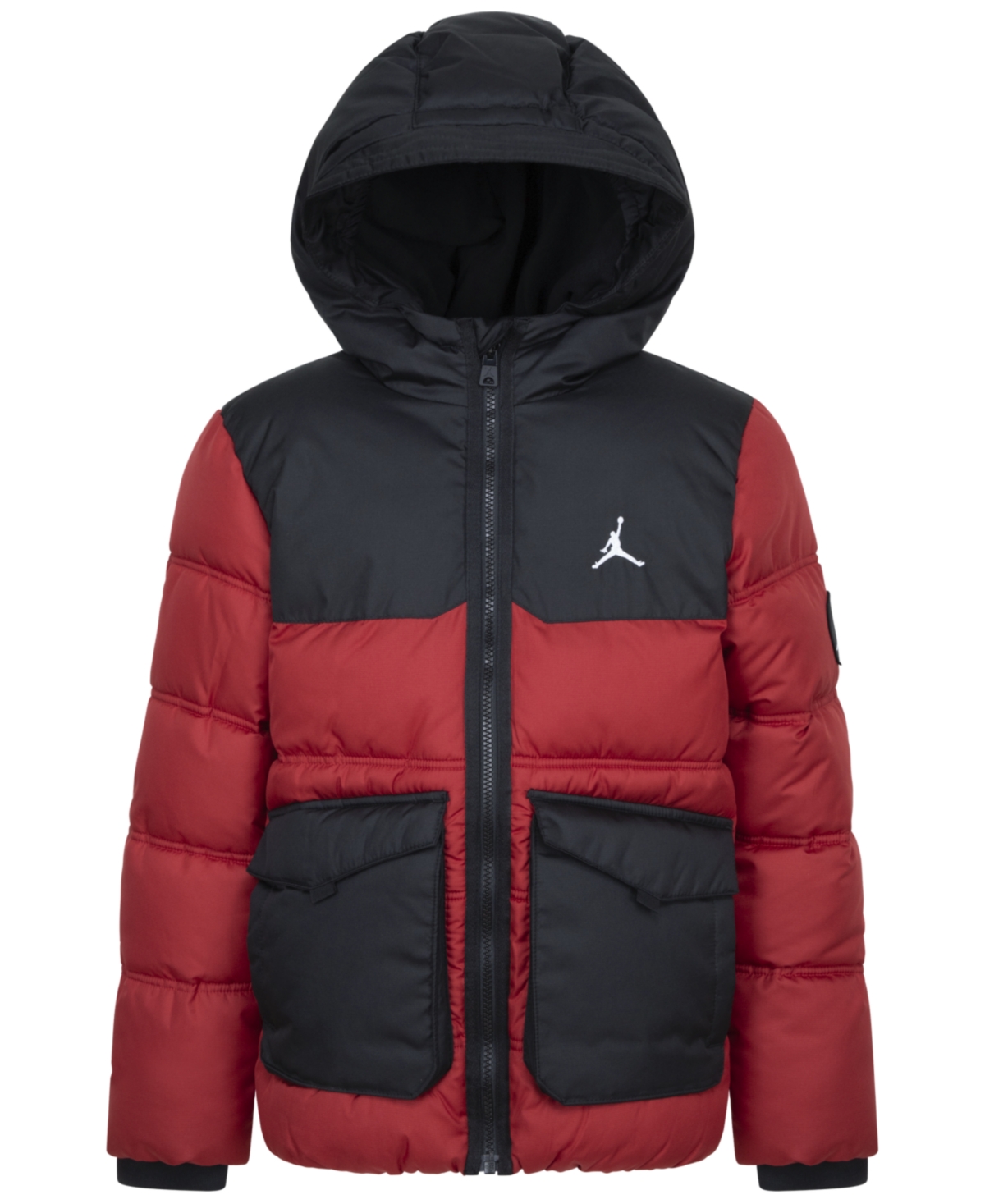 Click here for Jordan Big Boys Printed Full-Zip Hooded Puffer Jac... prices