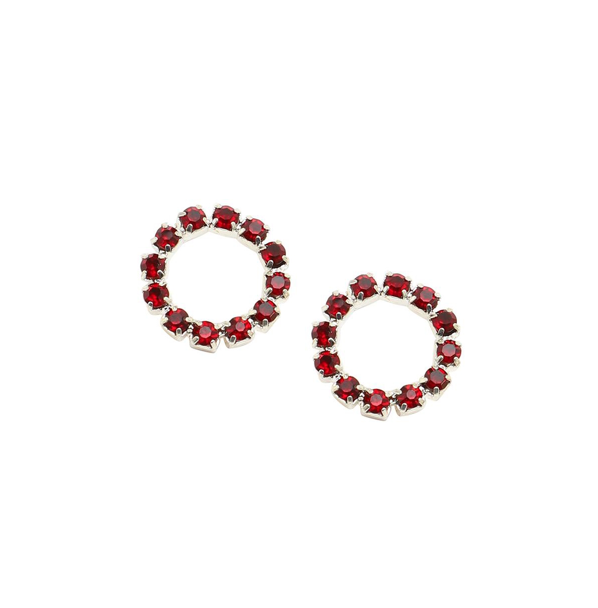Click here for Sohi Womens Halo Stud Earrings - Red prices
