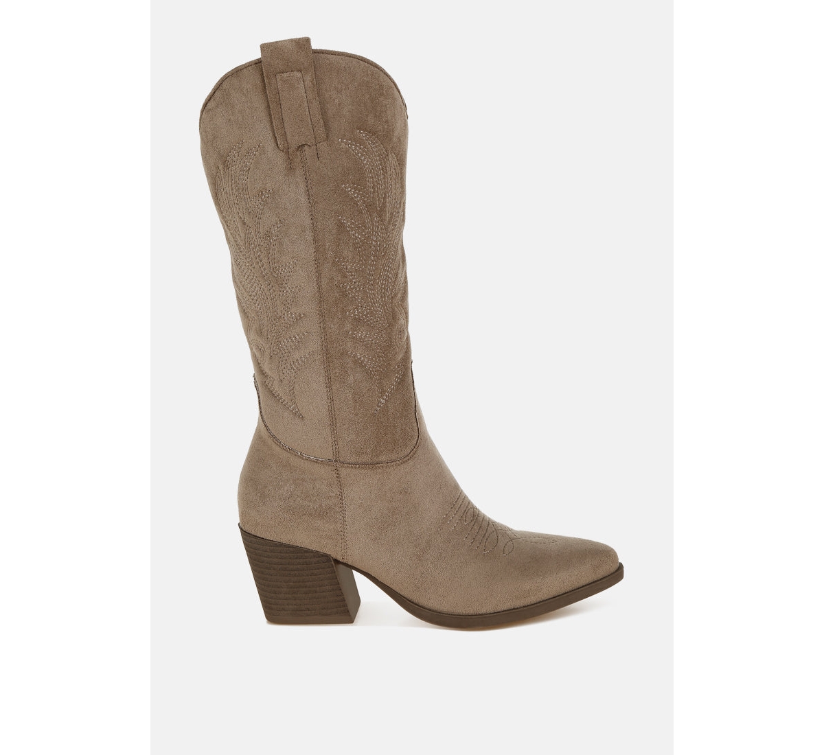 Click here for Rancher Microfiber Long Cowboy Boots - Beige/khaki prices