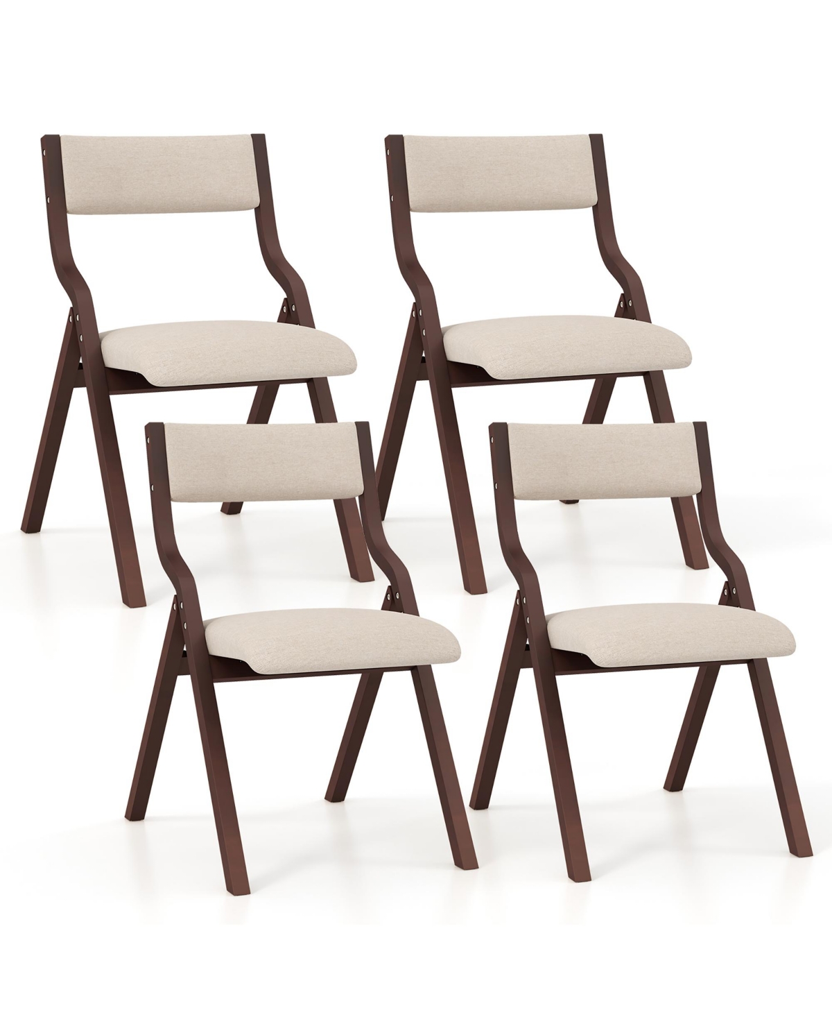 Click here for Gymax Folding Dining Chairs Set of 4 Wooden Table... prices