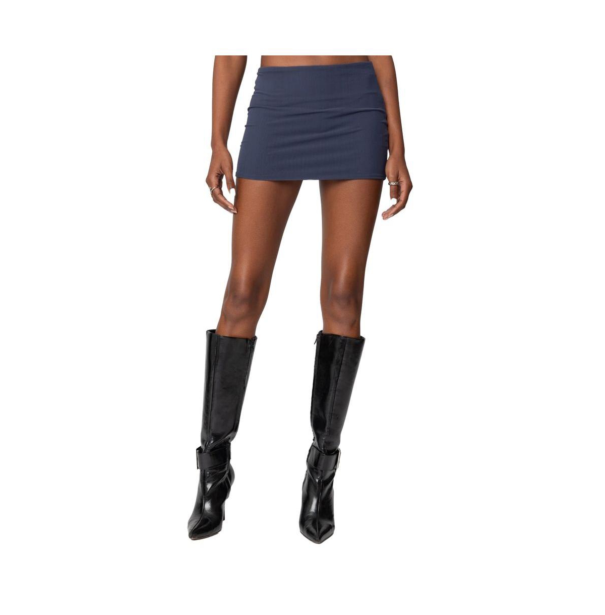 Click here for Edikted Womens Vivi Mesh Mini Skirt - Blue prices