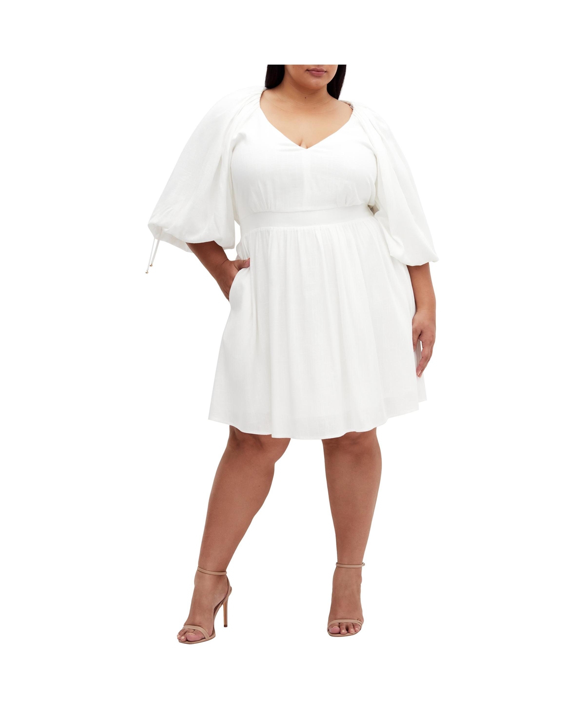 Click here for City Chic Plus Size Scarlette Dress - Ivory prices