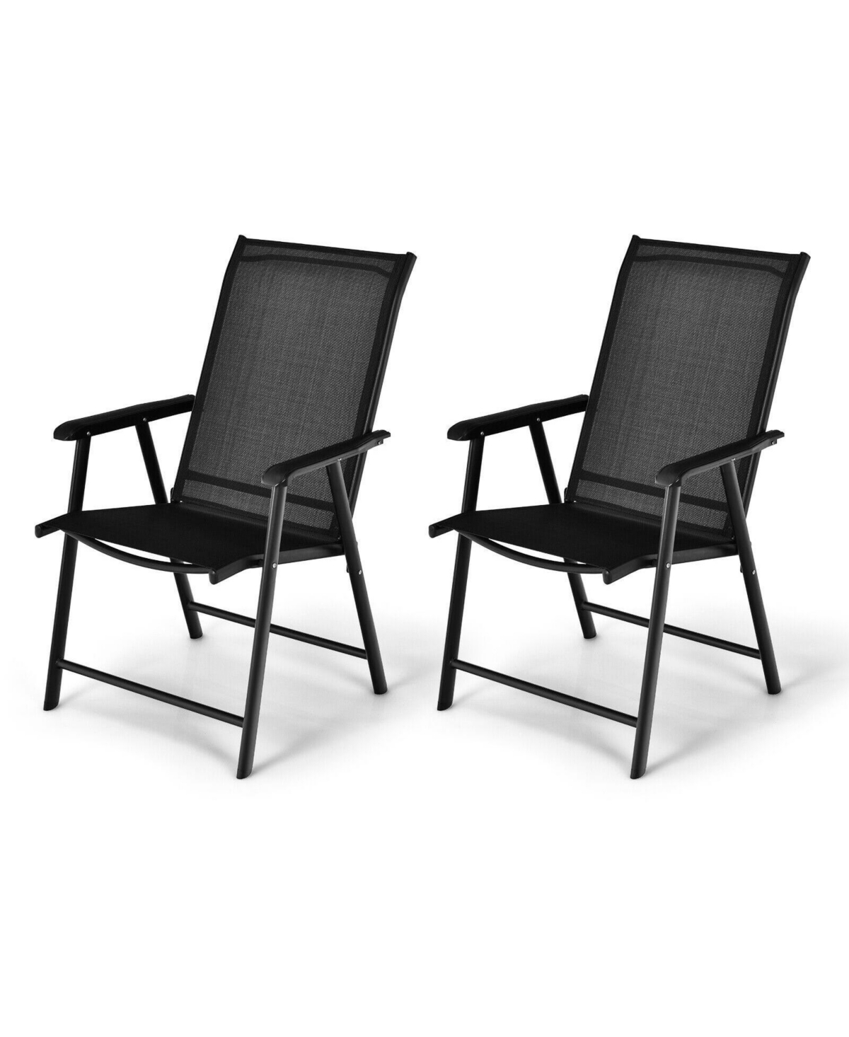 Click here for Sugift Set of 2 Outdoor Patio Folding Chair with E... prices