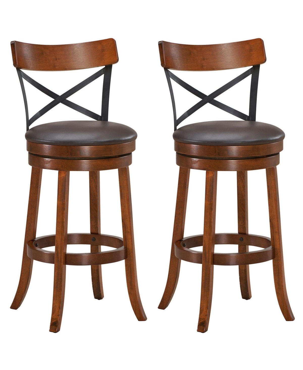 Click here for Sugift Set of 2 Bar Stools 360-Degree Swivel Dinin... prices