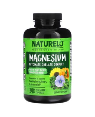 NATURELO Magnesium Glycinate Chelate Complex - 240 Vegetarian Capsules ...