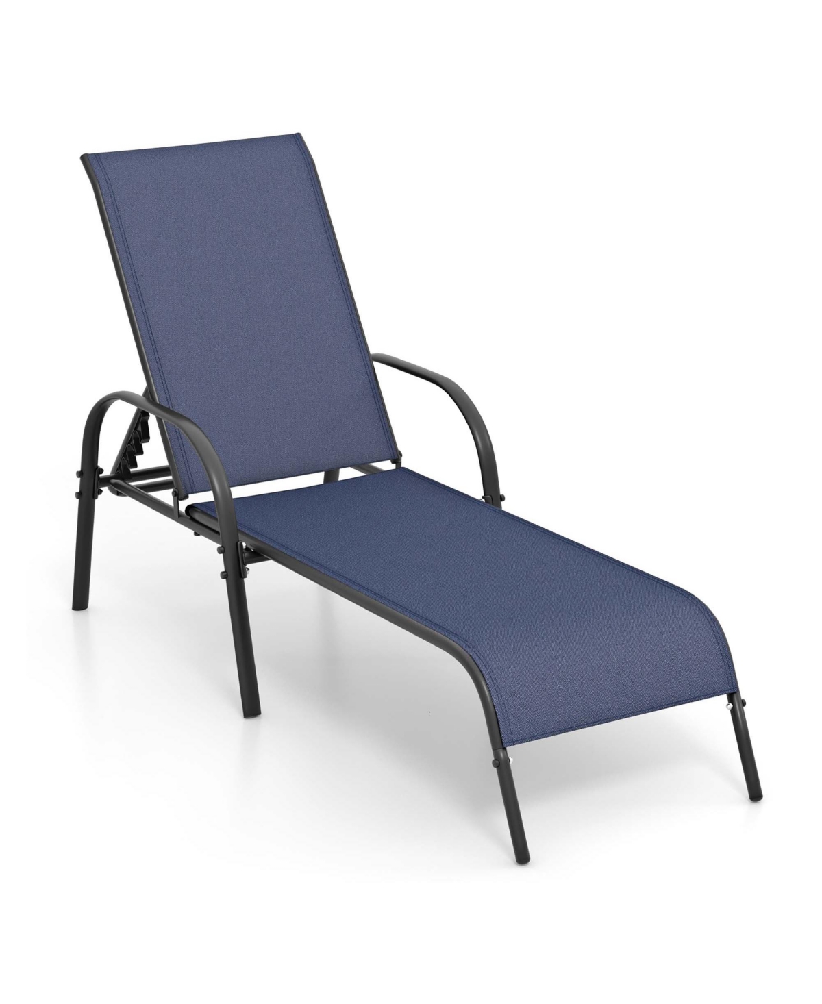 Click here for Patio Lounge Chair Chaise Adjustable Reclining Arm... prices