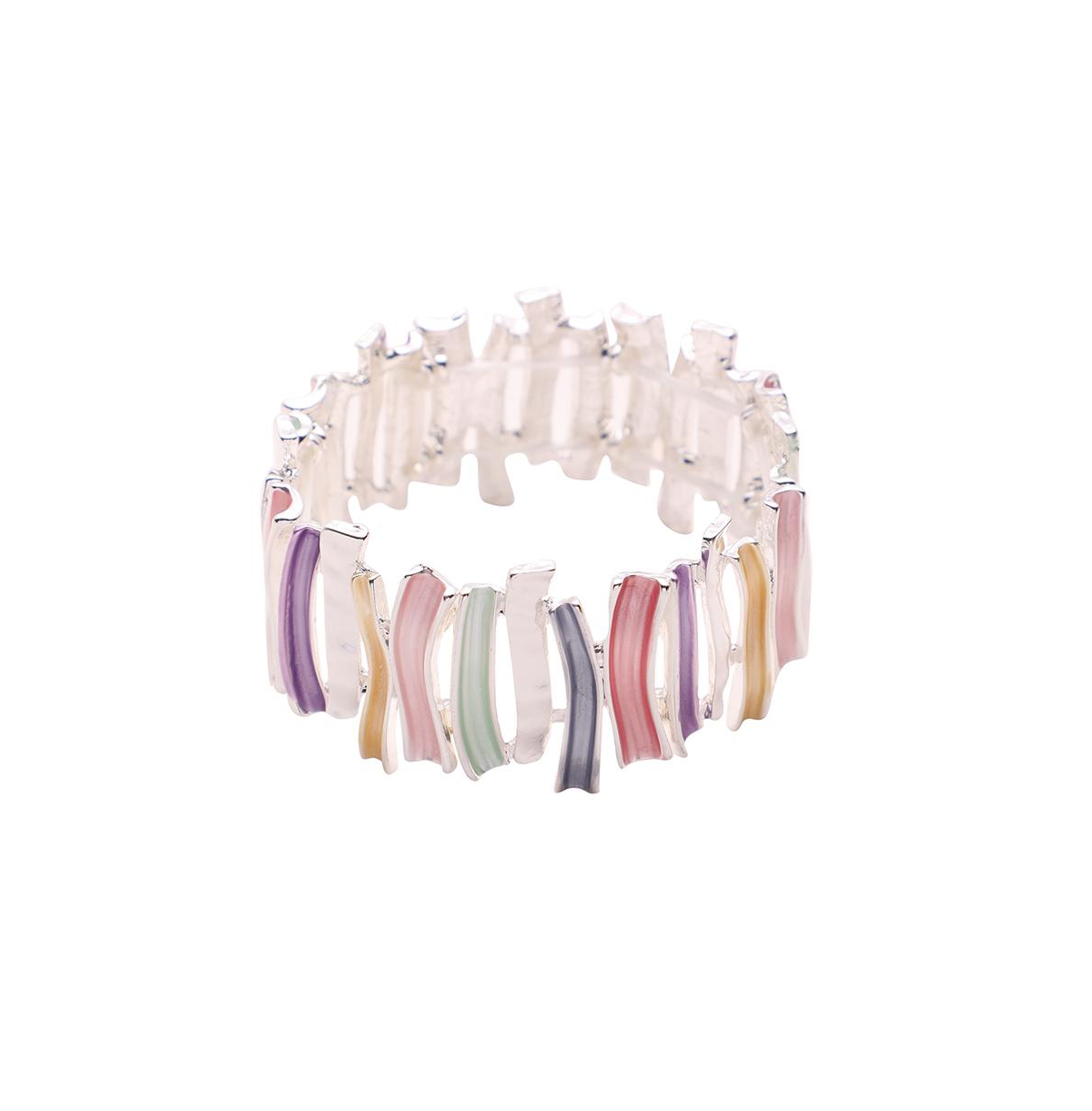 Click here for Sohi Womens Metallic Chunky Bracelet - Pink prices