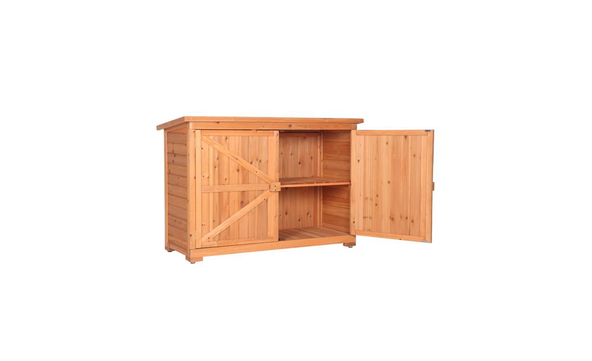 Click here for Slickblue Outdoor Fir Wooden Garden Shed with Doub... prices