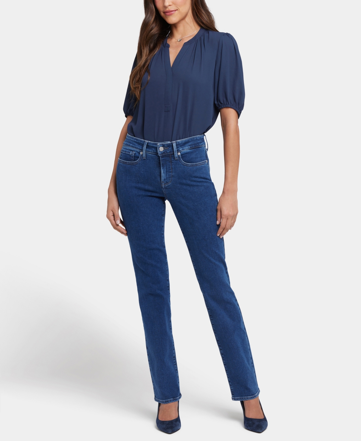Click here for Nydj Womens Marilyn Straight Jeans - Hollywood prices