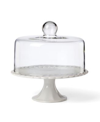 Lenox French Perle Cake Plate Dome - Macy's