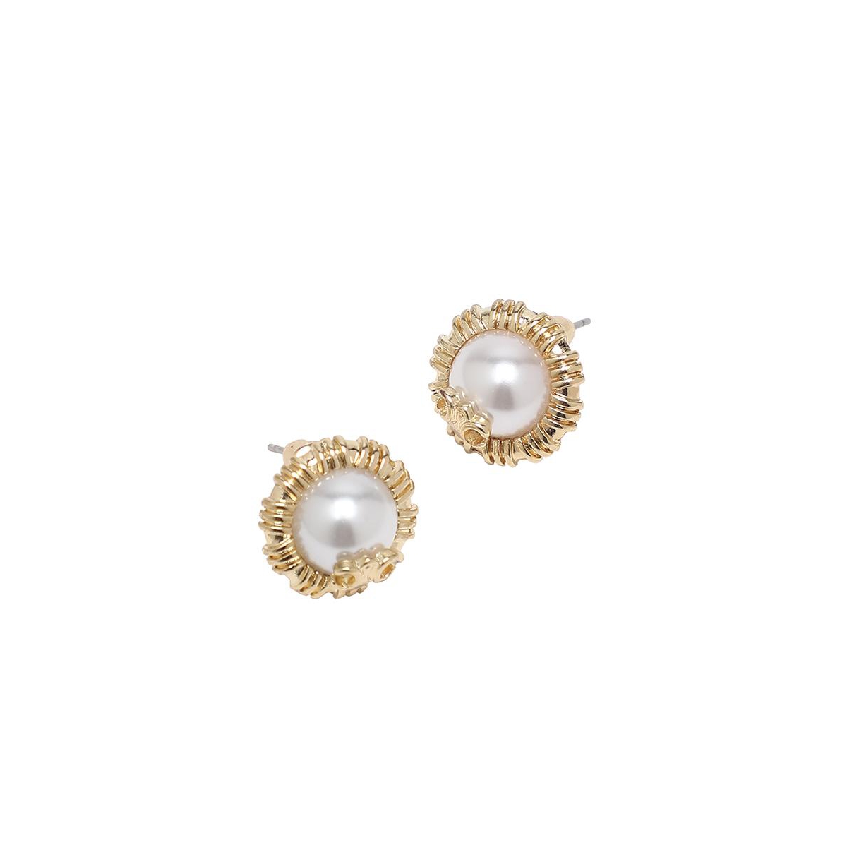 Click here for Sohi Womens The Regal Stud Earrings - White prices