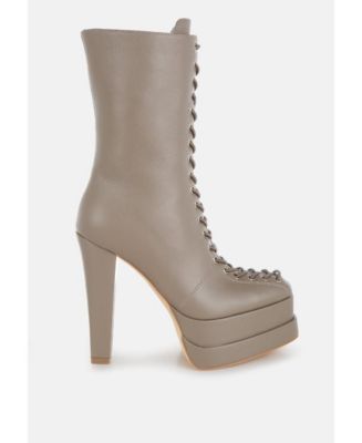 London Rag Womens Sayal Faux Leather Lace Up Boots - Macy's