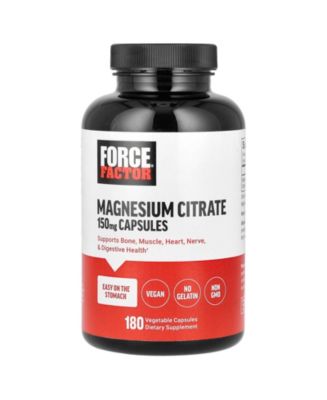 Force Factor Magnesium Citrate 150 mg - 180 Vegetable Capsules - Macy's