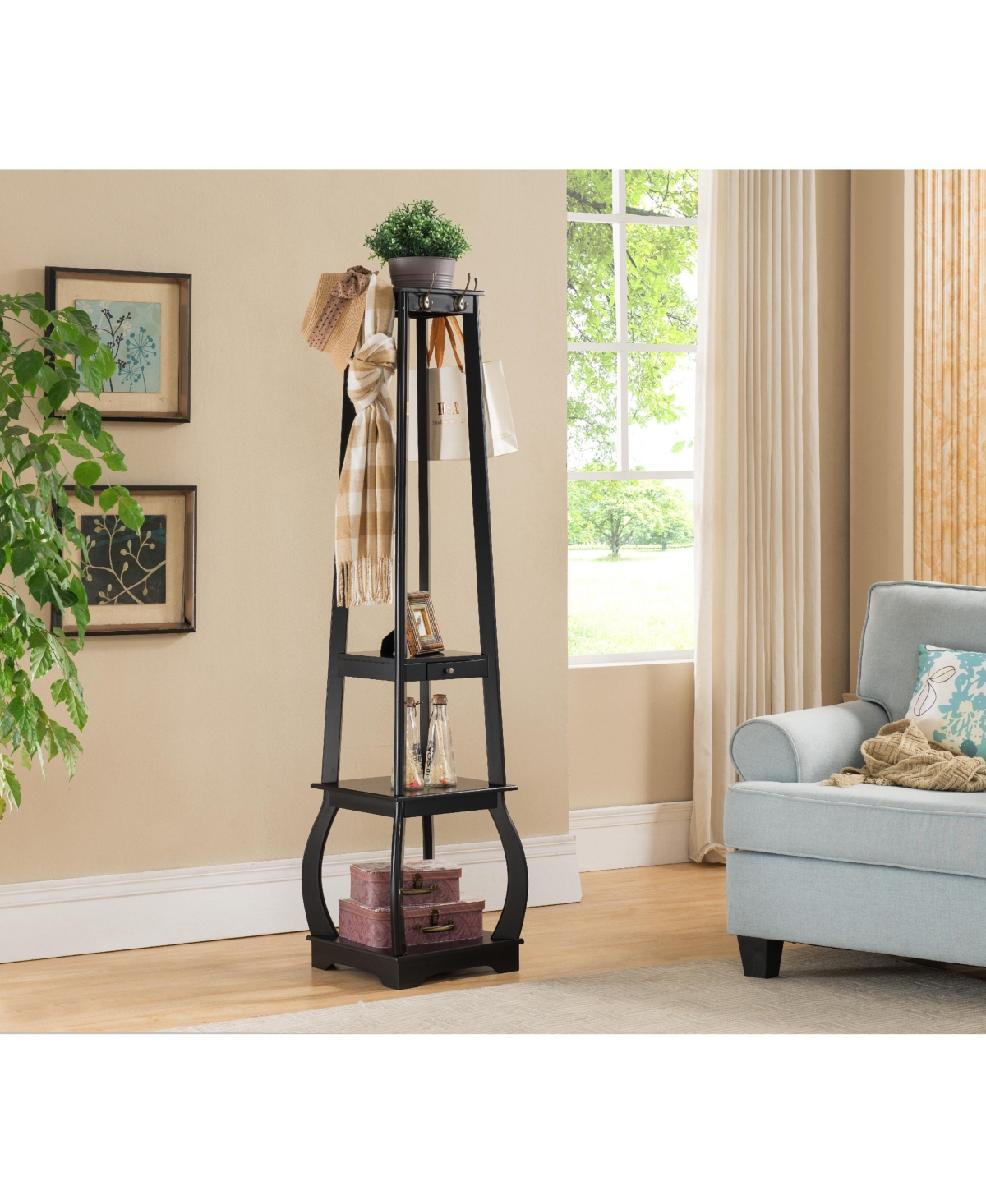 Click here for Kings Brand Furniture Entryway Coat Rack with Stor... prices