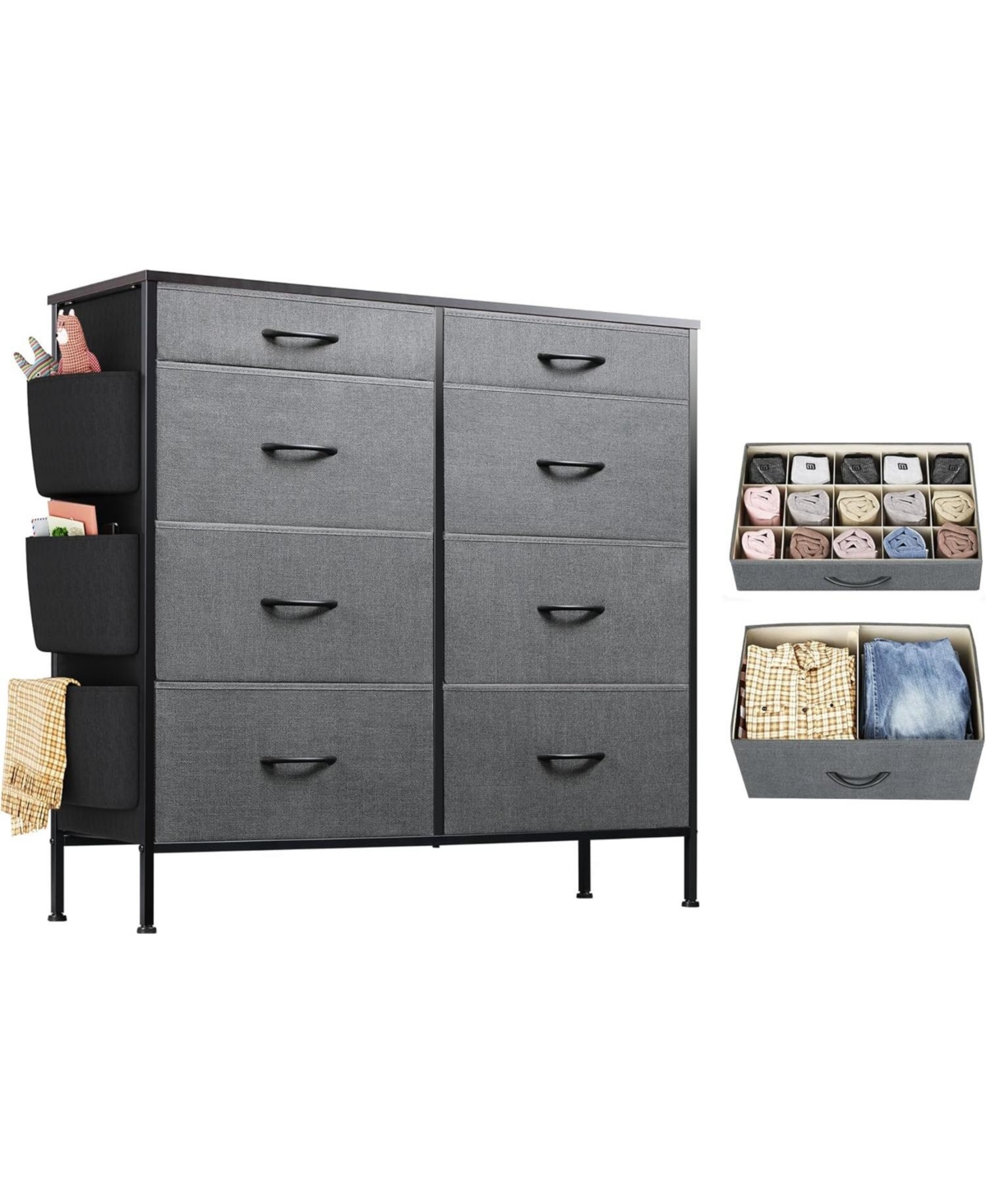 Click here for Wlive Dresser for Bedroom with 8 Drawers Tall Stor... prices