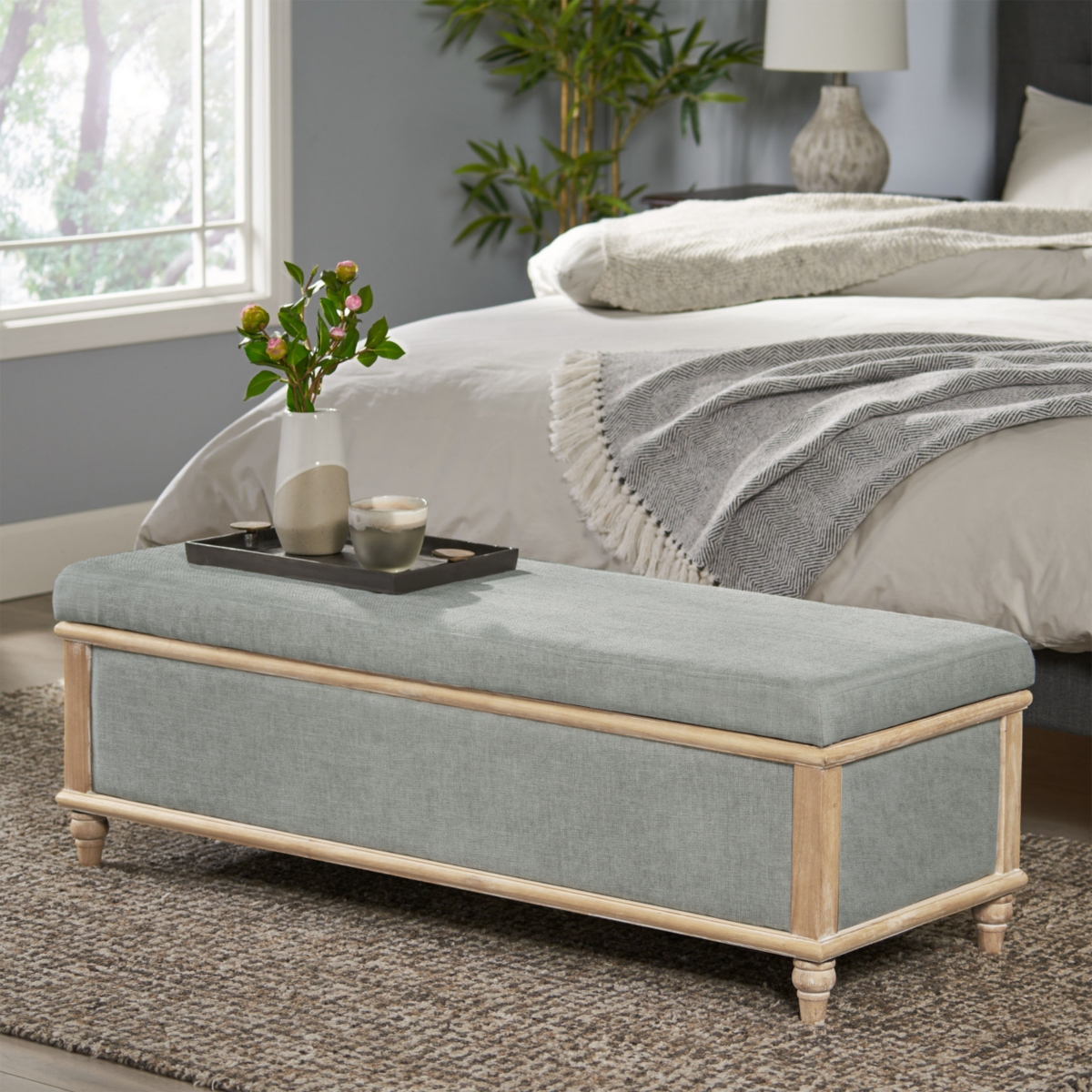 Click here for Streamdale Gray Storage Ottoman - Gray prices