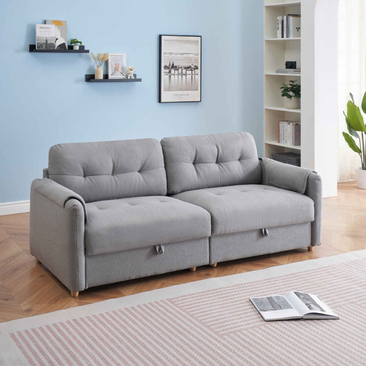 Click here for 79.50 inches long  Teddy Cotton Linen Sofa Fabric... prices
