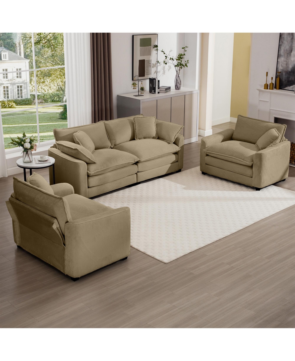 Click here for Streamdale Furniture Warm and Cozy Sofa Set with S... prices